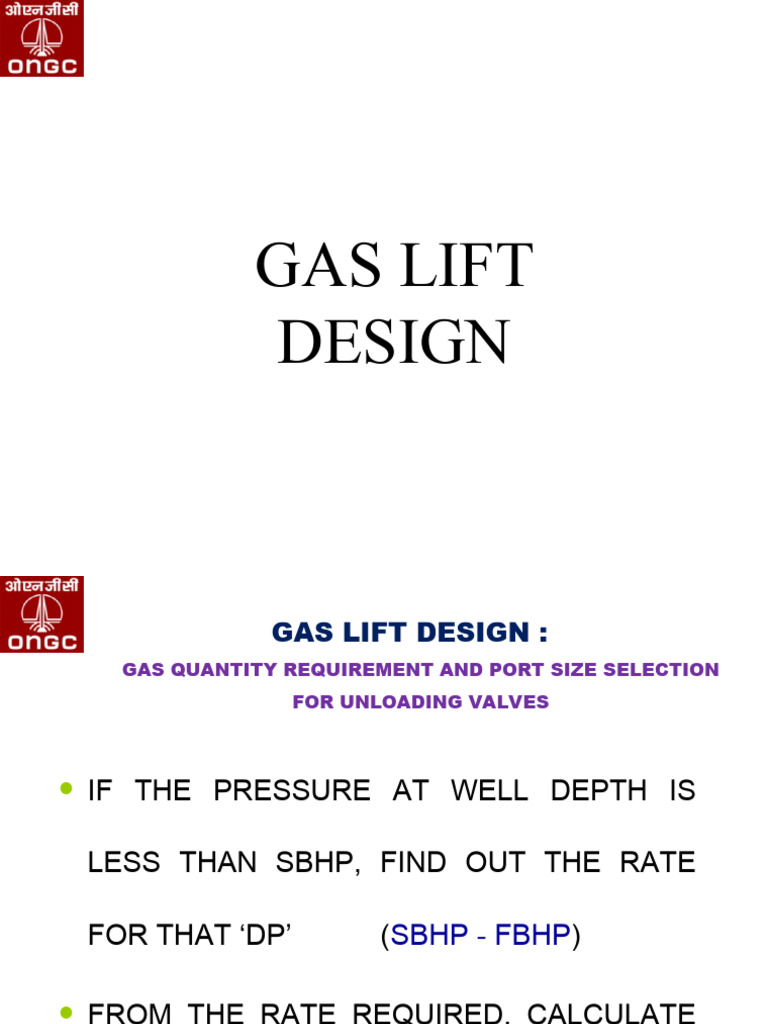 Gas lift design final | PDF | Pressure | Gases