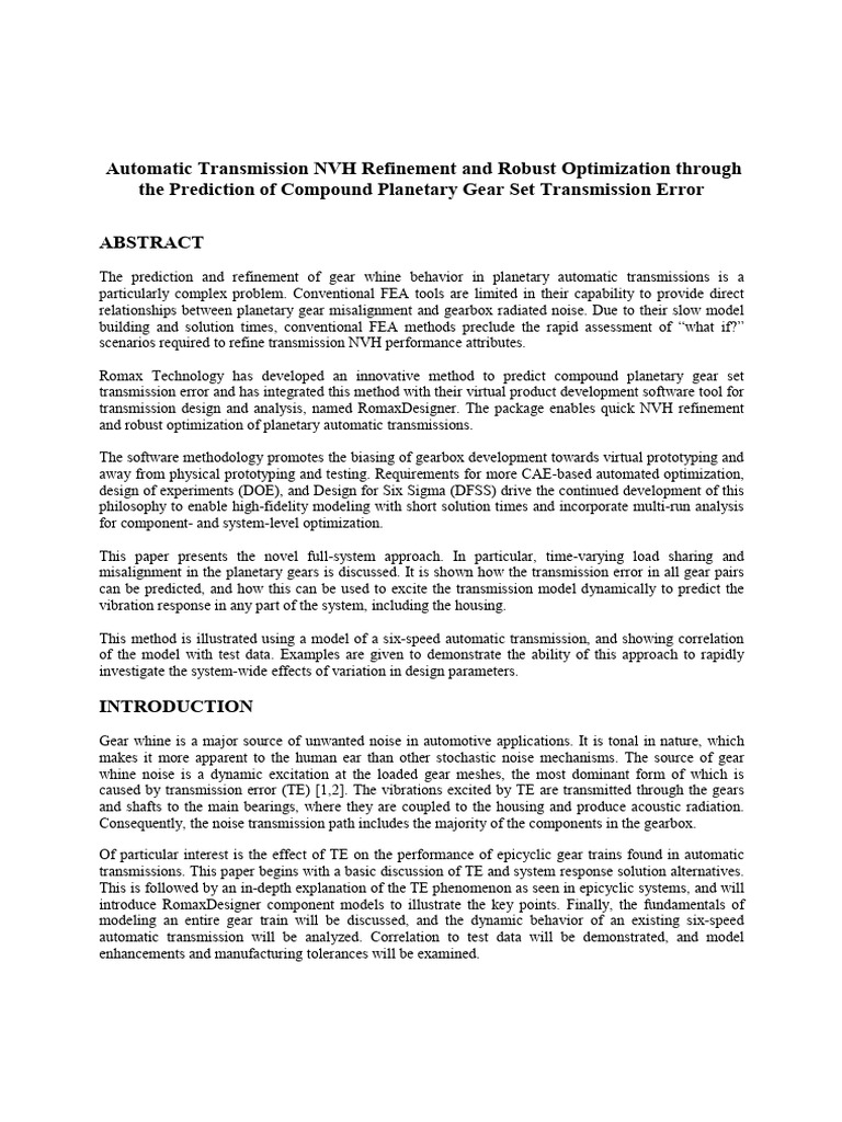 CTI Paper June 2007 FINAL | PDF | Gear | Mechanical Engineering
