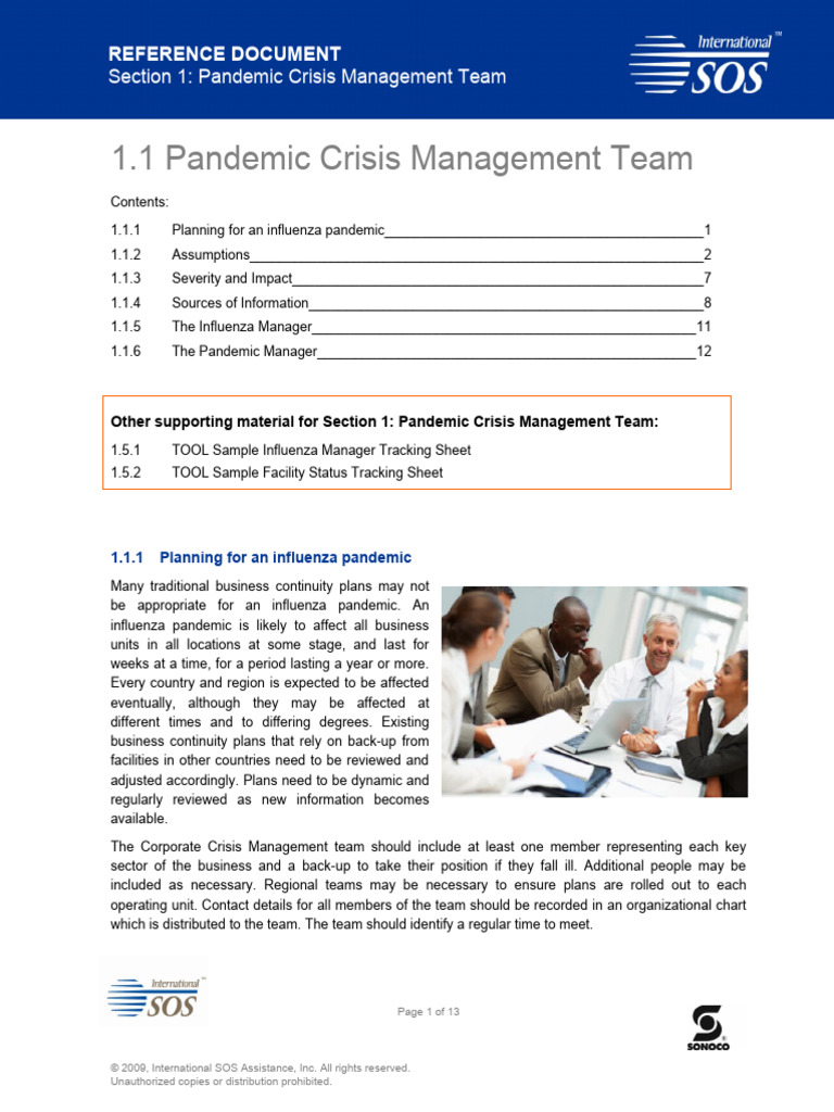 Pandemic Crisis Management Guide | PDF | Pandemic | Influenza