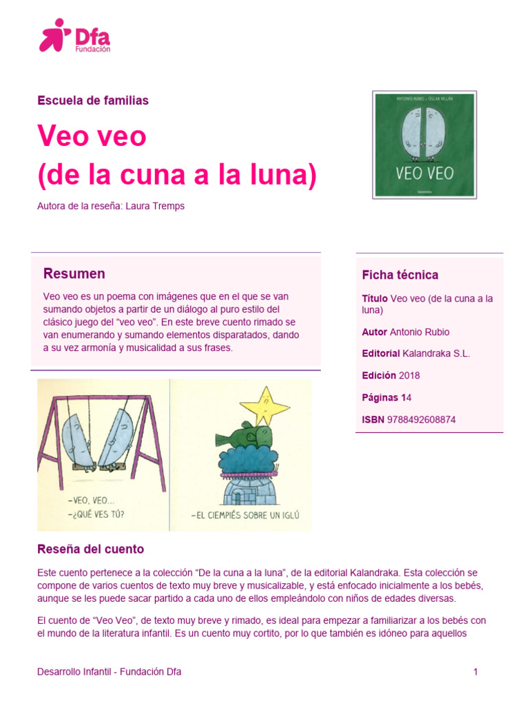 Reseña Veo Veo - 1 | PDF | Cuentos