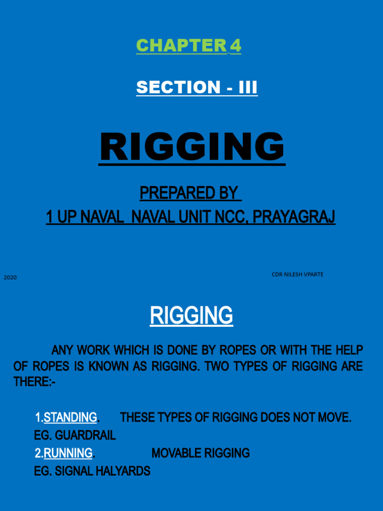 Rigging Techniques and Rope Types in NCC | PDF | Rope | Knot