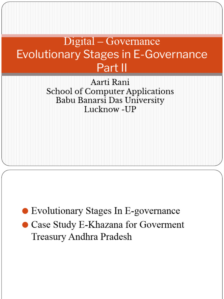 E-Governance Evolution & E-Khazana Case Study | PDF | Internet ...