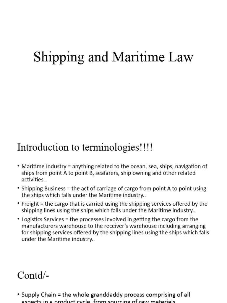 Introduction to Maritime Law | PDF | Tonnage | Territorial Waters