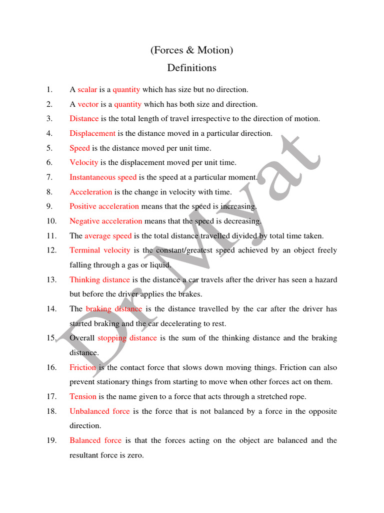 Force and Motion 1 | PDF | Force | Acceleration