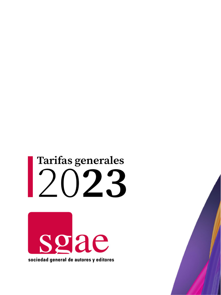 SGAE Tarifas 2023 | PDF
