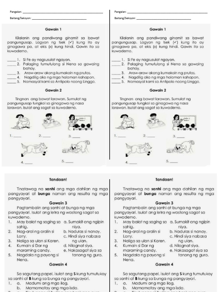 Worksheet MTB - Fil Week 4 q3 | PDF
