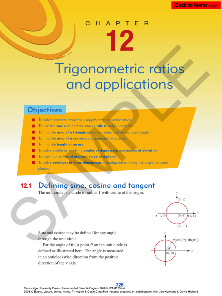 Trigonometric Ratios and Applications Guide | PDF | Trigonometric Functions | Triangle