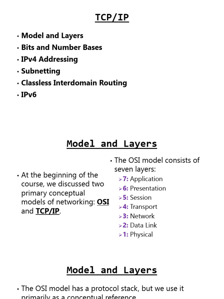 07 Tcpip Pdf Transmission Control Protocol Ip Address 