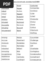 Yle Flyers Word List | PDF