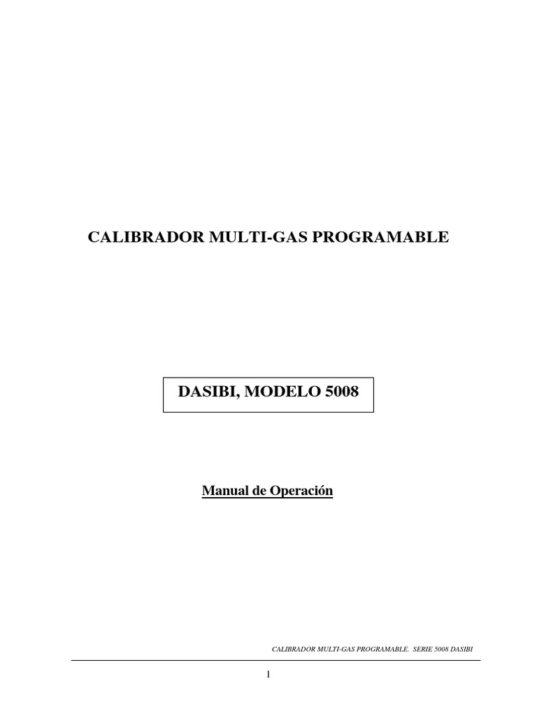 CALIBRADOR MULTI-GAS PROGRAMABLE SERIE 5008 DASIBI - Cap | PDF | Módem ...