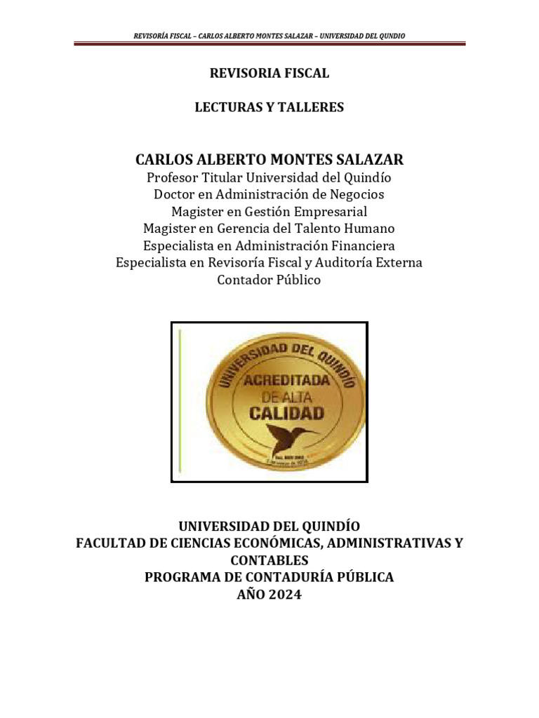 Revisoría Fiscal Descargar Gratis Pdf Auditoría Contador