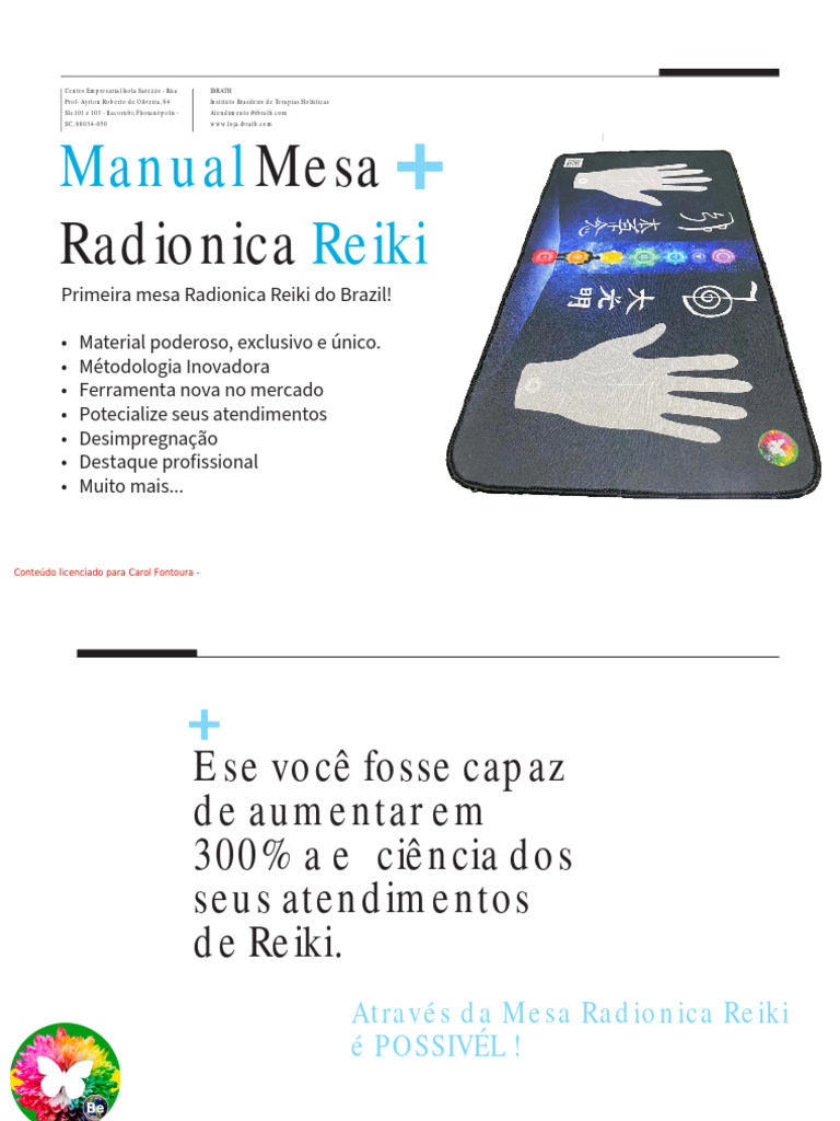 Manual Mesa Reiki Simples | PDF | Reiki | Chacra