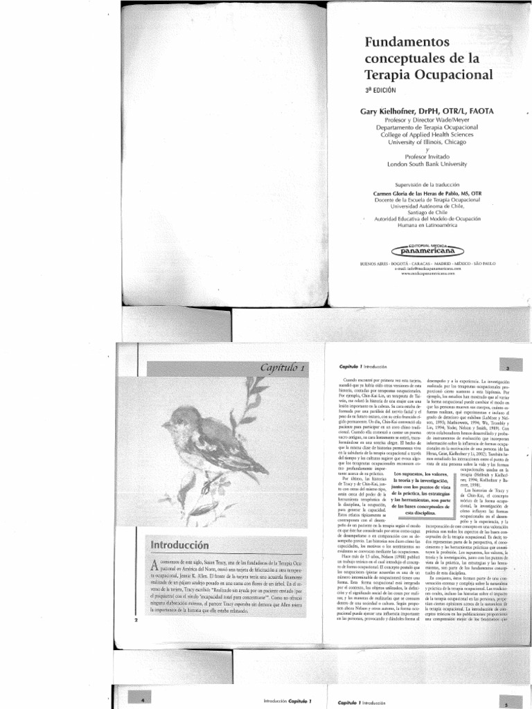 Kielhofner, G. - Fundamentos Conceptuales de La Terapia Ocupacional | PDF