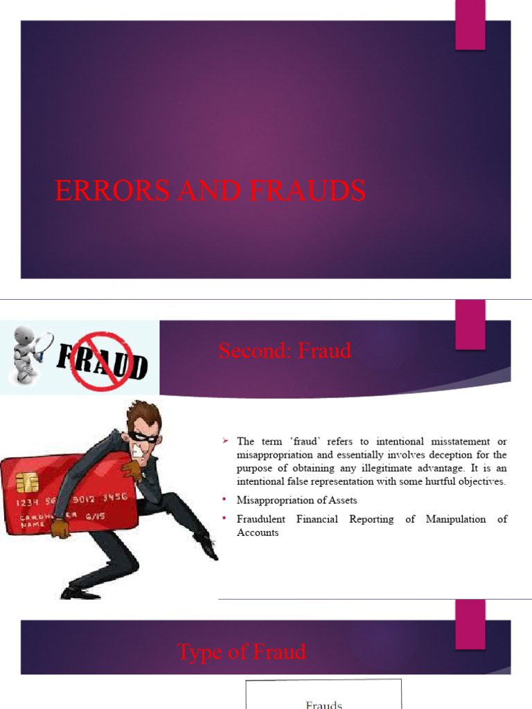Lecture 3 B - Errors and Frauds | PDF | Fraud | Business