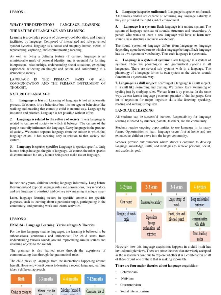 Lesson1 3 | Download Free PDF | Language Acquisition | Learning