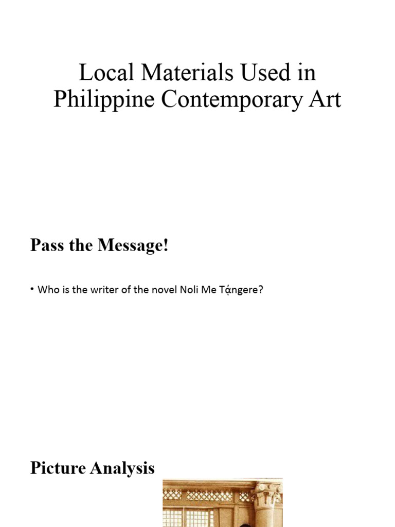 Local Materials Used in Philippine Contemporary Art | PDF