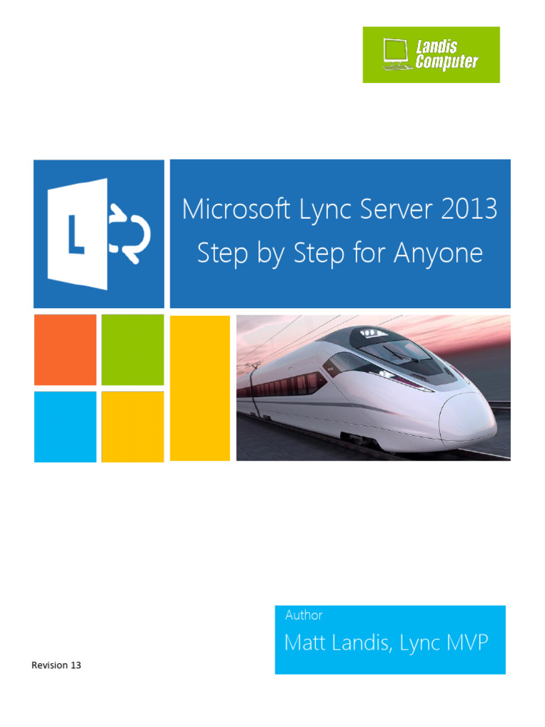 Microsoft Lync Server 2013 Step by Step For Anyone - REV013 | PDF | Internet Information ...