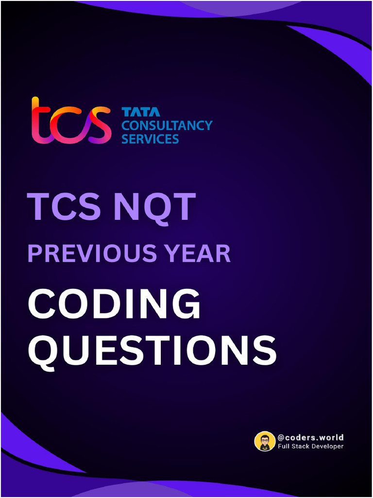 TCS NQT Previous Years Question & Answers | PDF | Namespace | C++