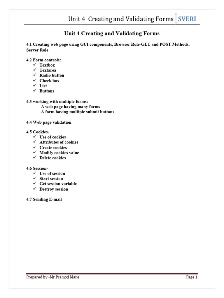 Unit 4 | PDF | Dynamic Web Page | Http Cookie