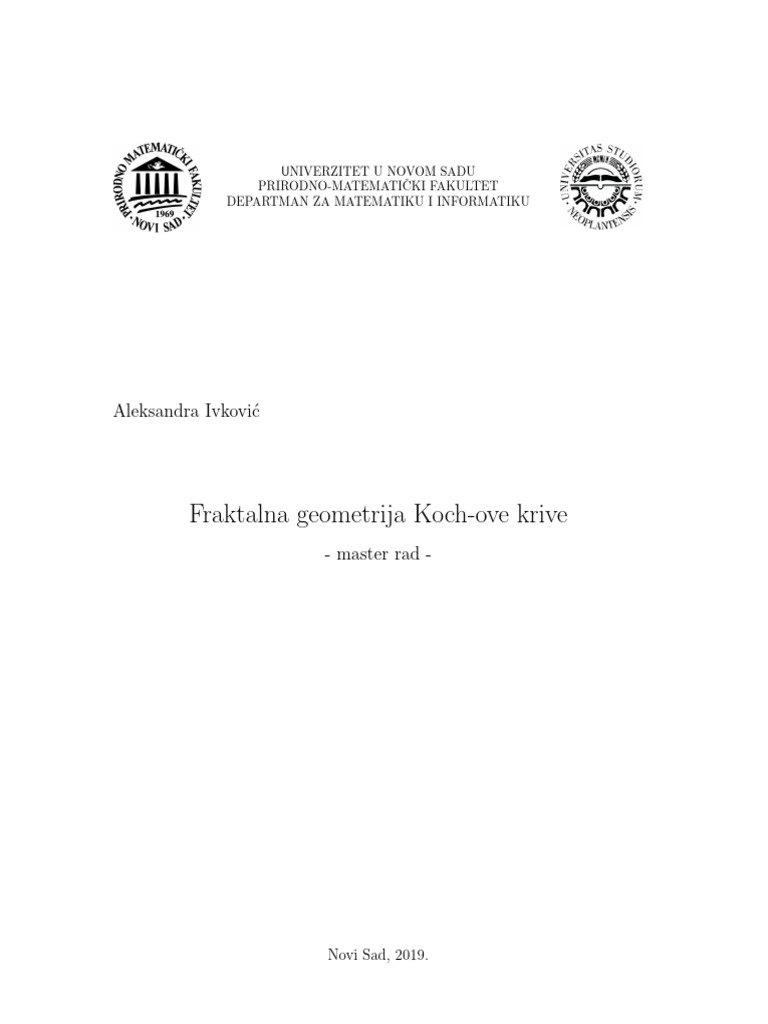 Fraktalna Geometrija Koch-Ove Krive | PDF