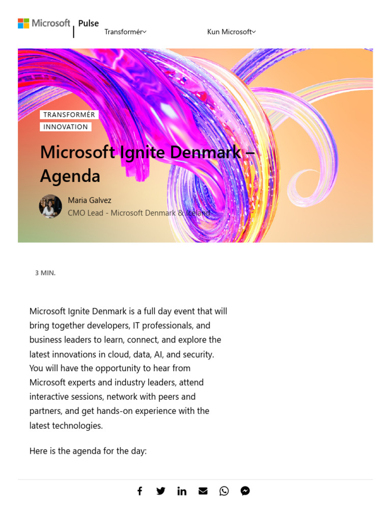 Microsoft Ignite Denmark - Agenda Microsoft Ignite Denmark Agenda ... Microsoft Ignite Denmark - Agenda Microsoft Ignite Denmark Agenda ...
