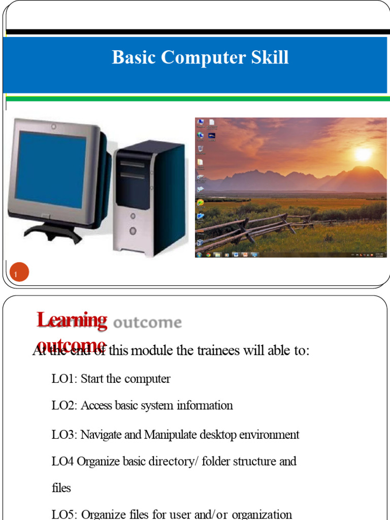 Operatepersonalcomputerpptx- Opc | PDF | Directory (Computing) | Window (Computing)