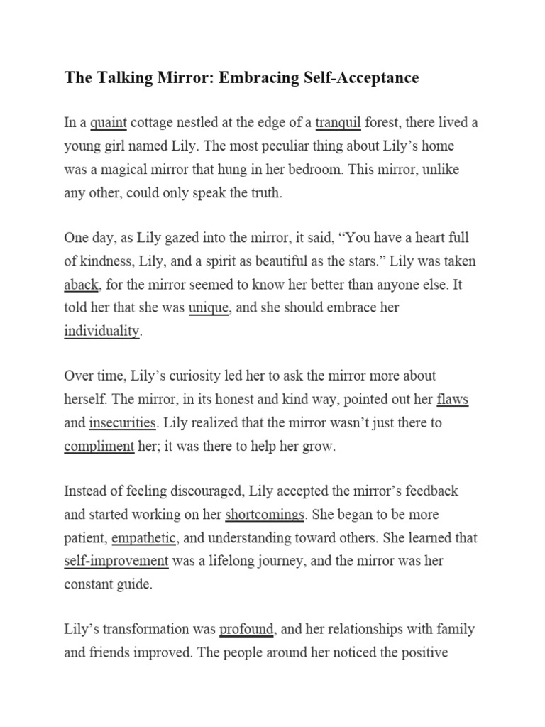 The Talking Mirror | PDF | Personal Development