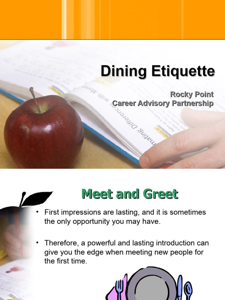 Dining Ettiquette | PDF | Knife | Restaurants
