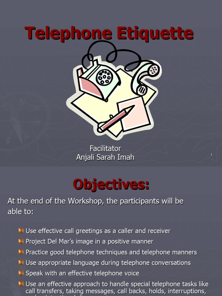 Telephone Etiquette | PDF | Voicemail | Conversation