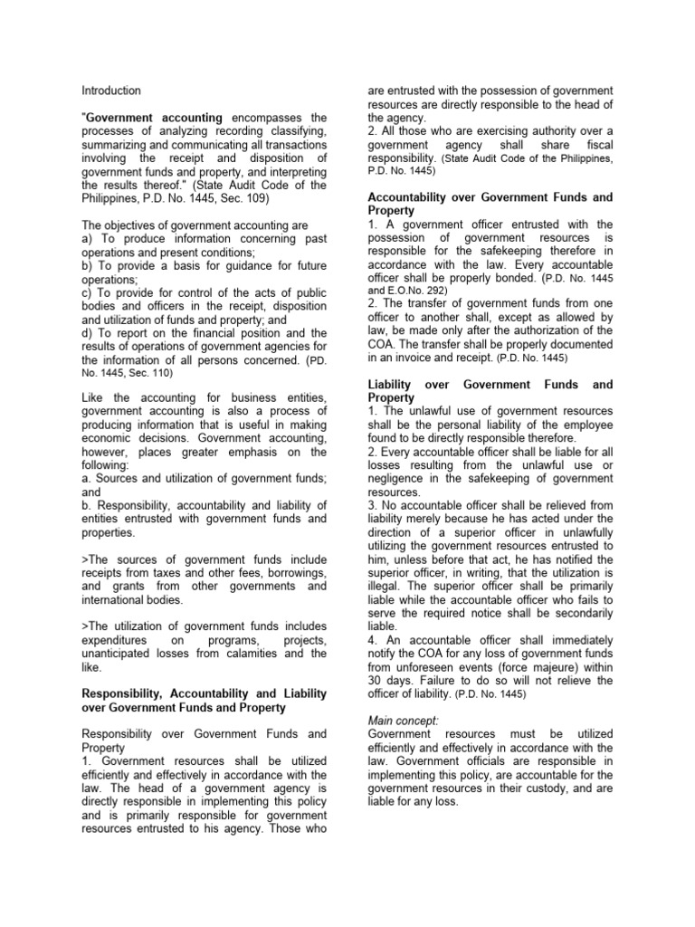 Government Accounting | PDF | Financial Statement | Accounting