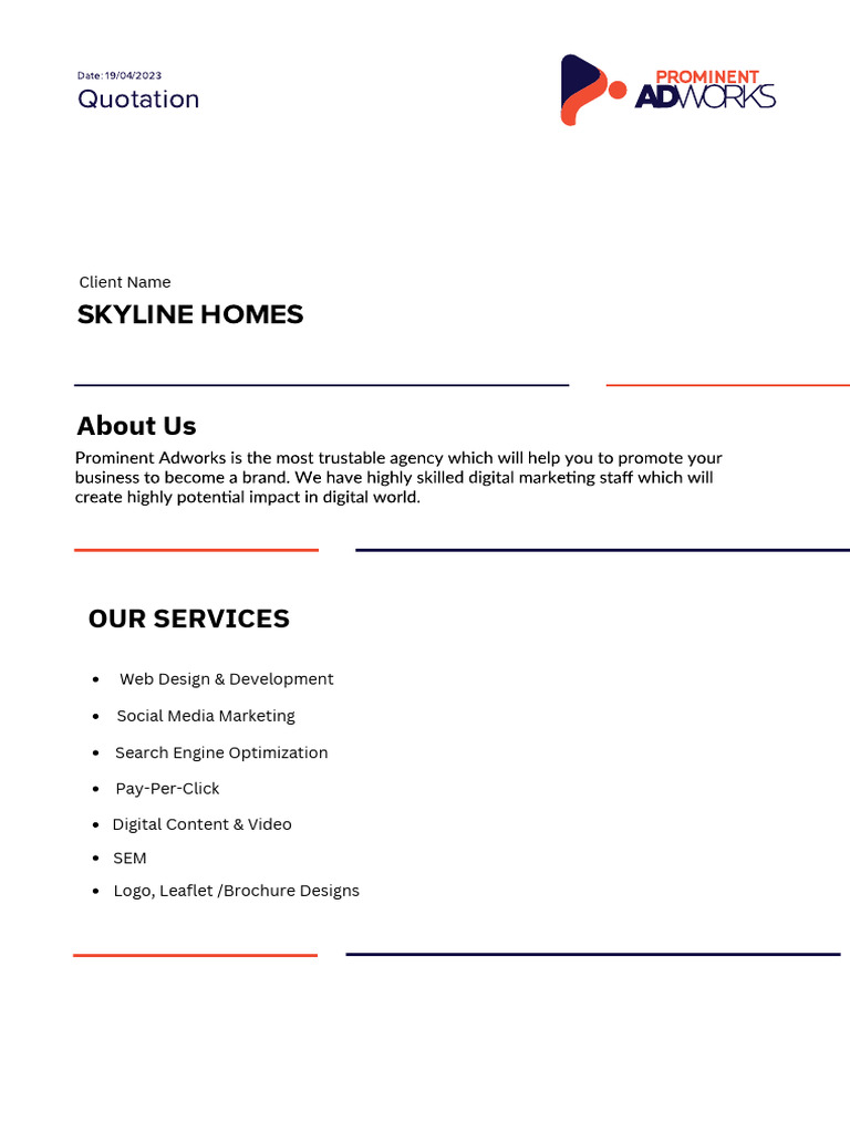 Quotation For Real Estate | PDF | Search Engine Optimization | Mass Media