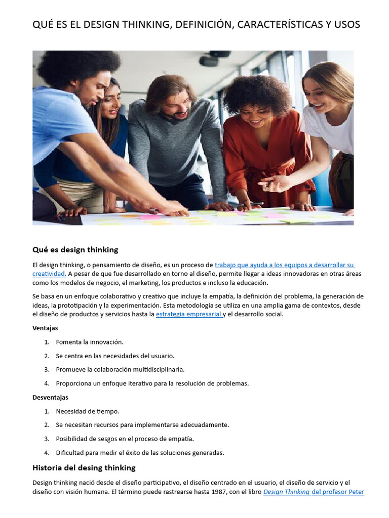 MARKETING - Qué es el design thinking | PDF | El pensamiento de diseño ...