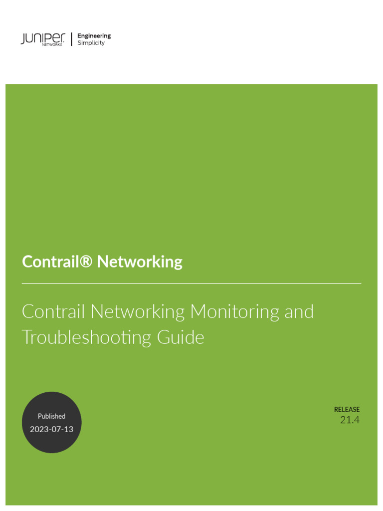 Contrail Analytics Troubleshooting Guide | PDF | Computer Network | Router (Computing)