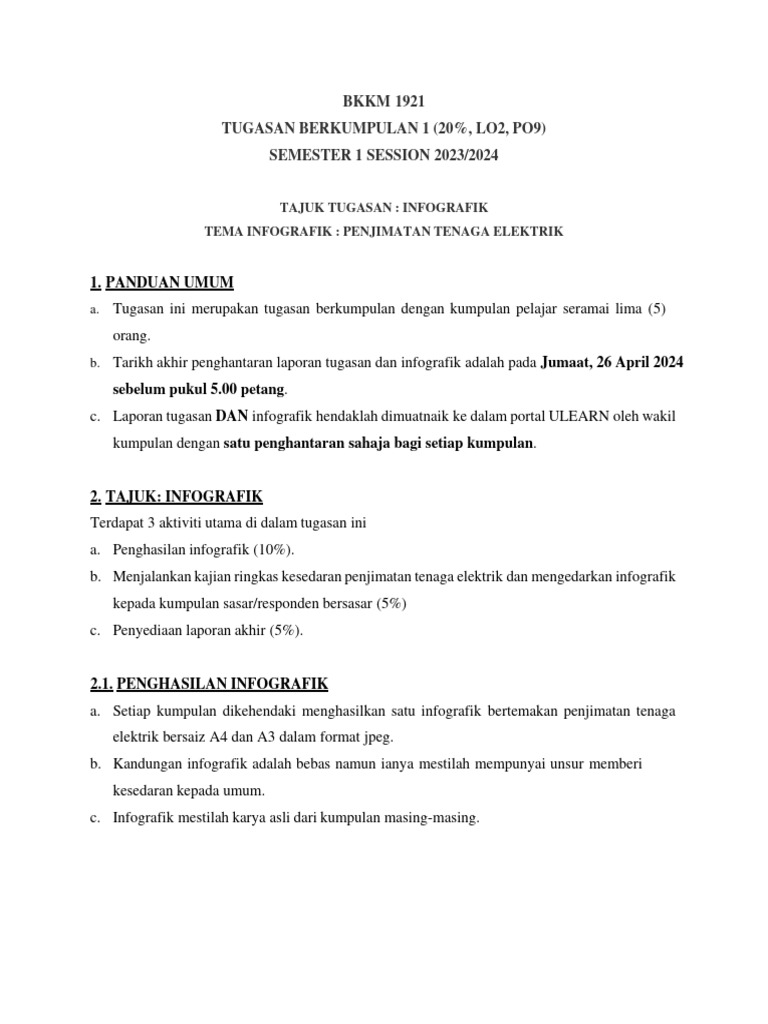 Tugasan 1 Infographic Poster BKKM 1921 | PDF