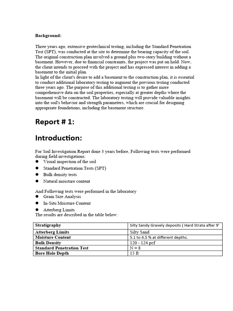 Geotech Project Pdf Natural Materials Geotechnical Engineering