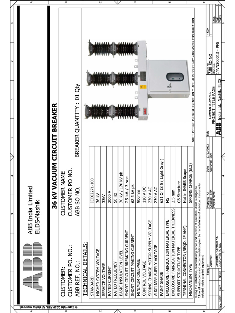 33kV Standard Drawing | PDF | Screw