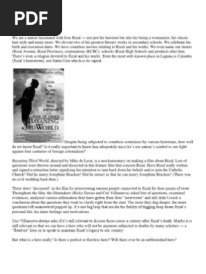 Bayaning Third World Cast Film Review | FDCP