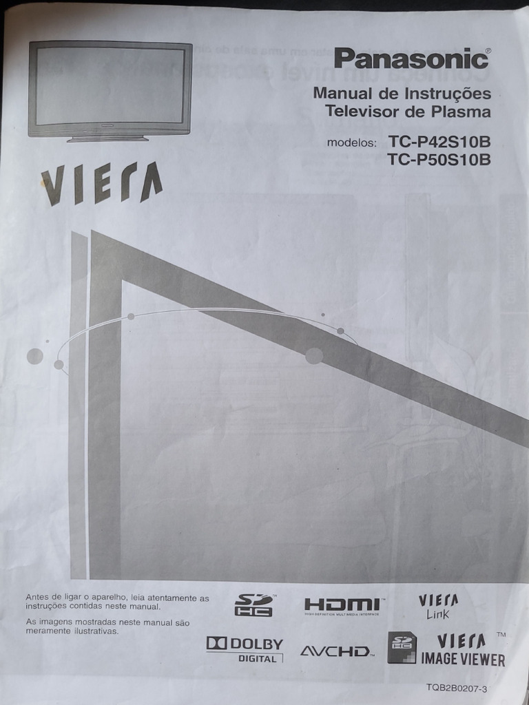 Manual TV Panasonic TC-P42S10B | PDF
