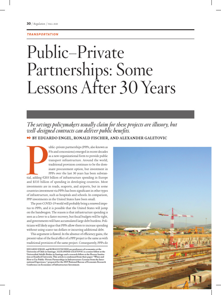 Public-Private Partnerships Some Lessons After 30 Years | PDF | Public ...