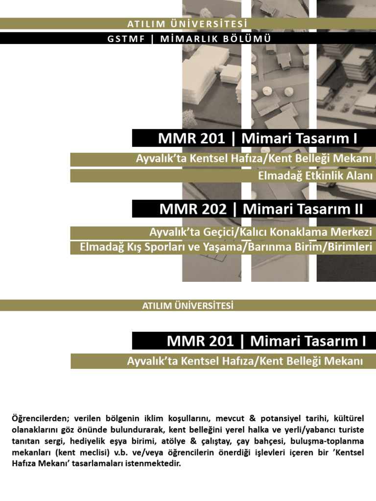 MMR 202 Mimari Proje II | PDF
