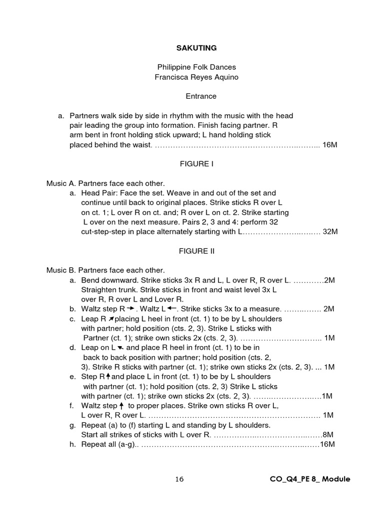 Sakuting Dance Pattern | PDF