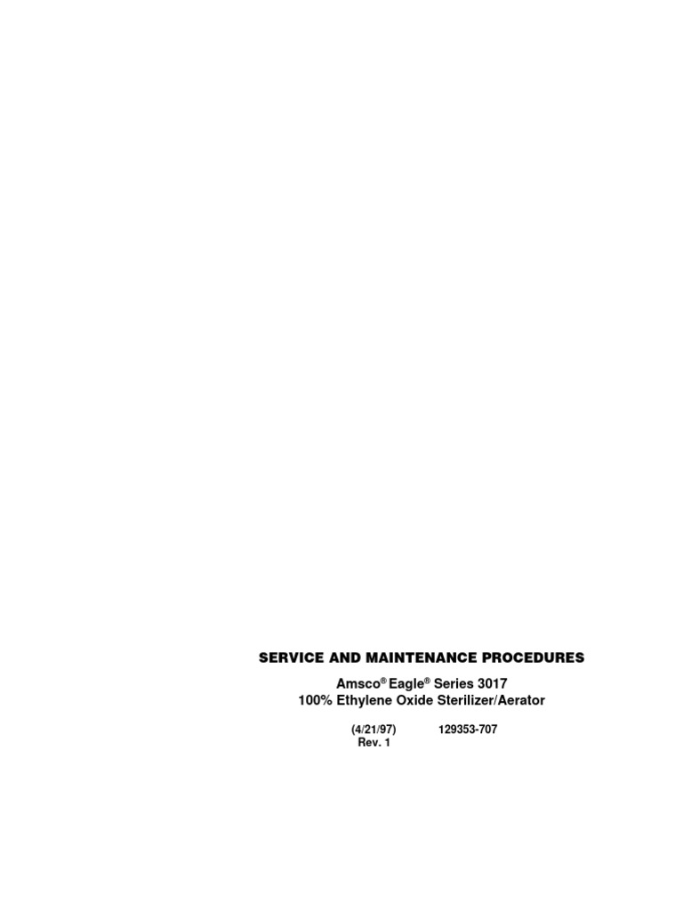 ESTERILIZADOR Steris AMSCO EAGLE Series 3017 Service and Maintenance ...