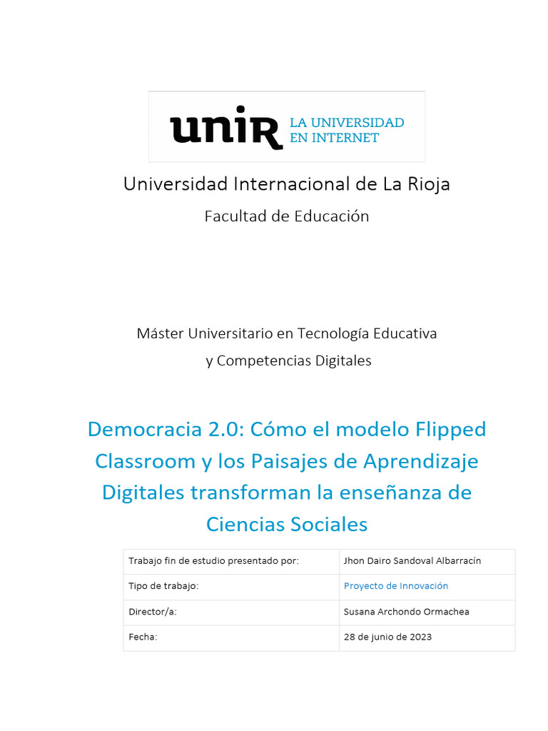 Flipped Classroom en Ciencias Sociales | PDF | Enseñando | Aprendizaje