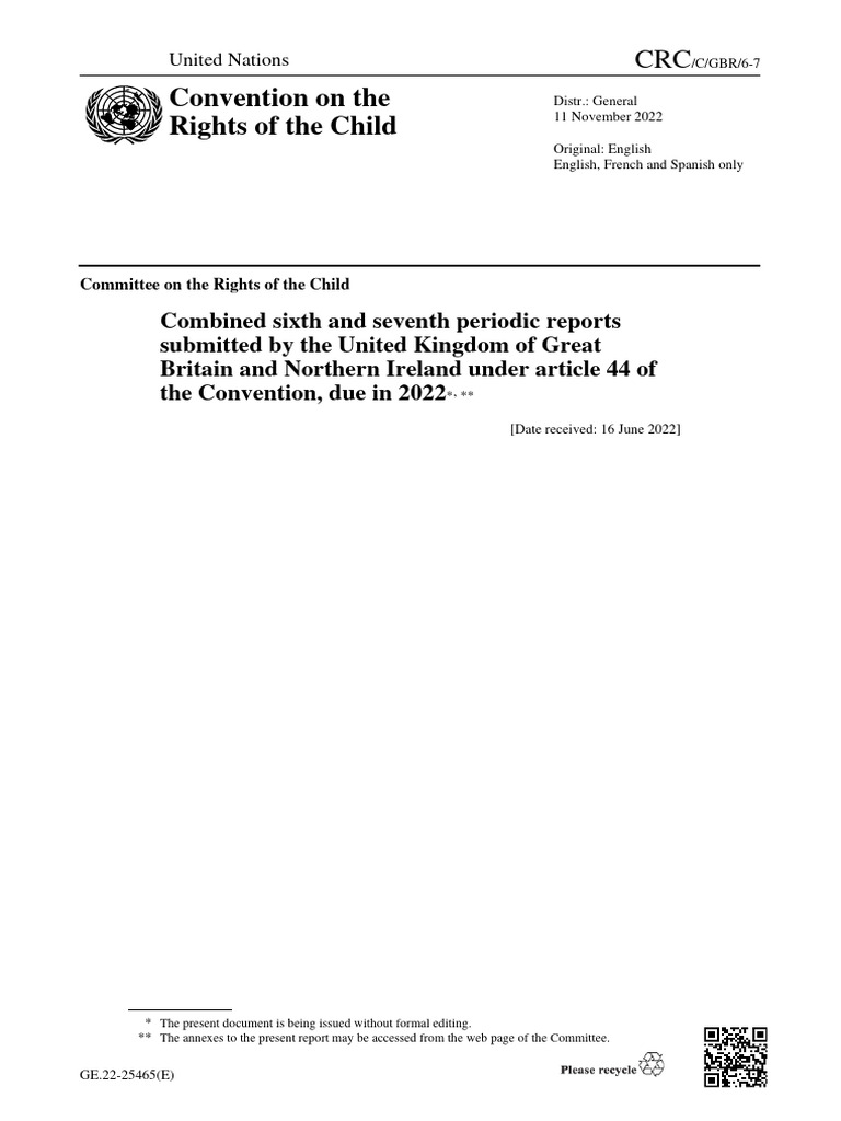Convention On The Rights of The Child | PDF | Convention On The Rights ...