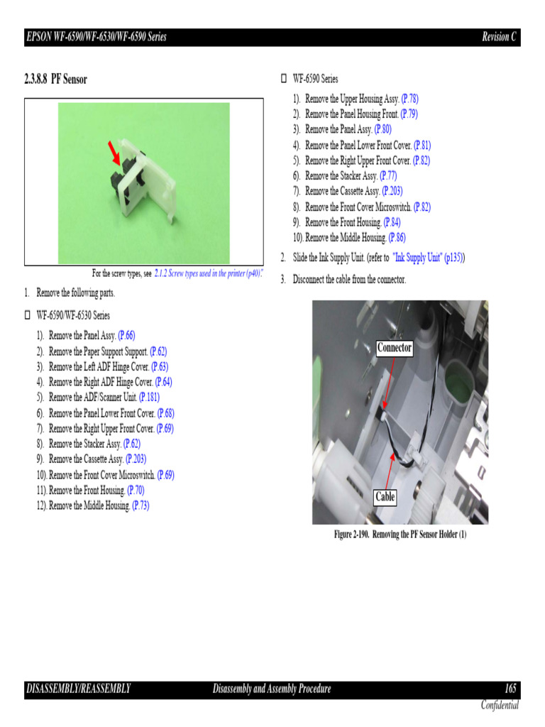 EPSON WF-6090, WF-6530, WF-6590 Series Service Manual Page 161-180 ...