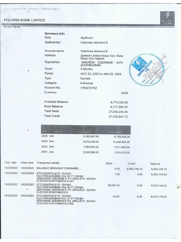 Account Statement | PDF