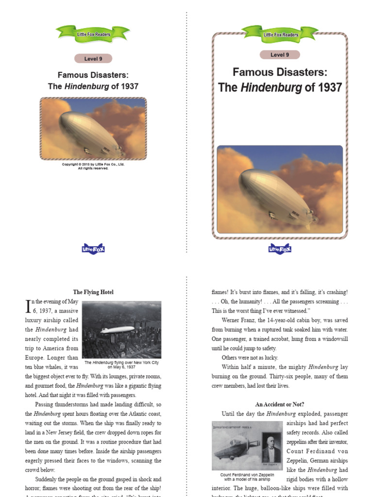006.LV9.Famous Disasters - The Hindenburg of 1937 | PDF | Zeppelin | Airship