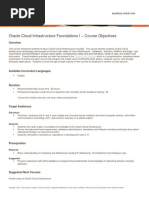 Oracle Cloud Infrastructure Foundations I Hands On Labs | PDF