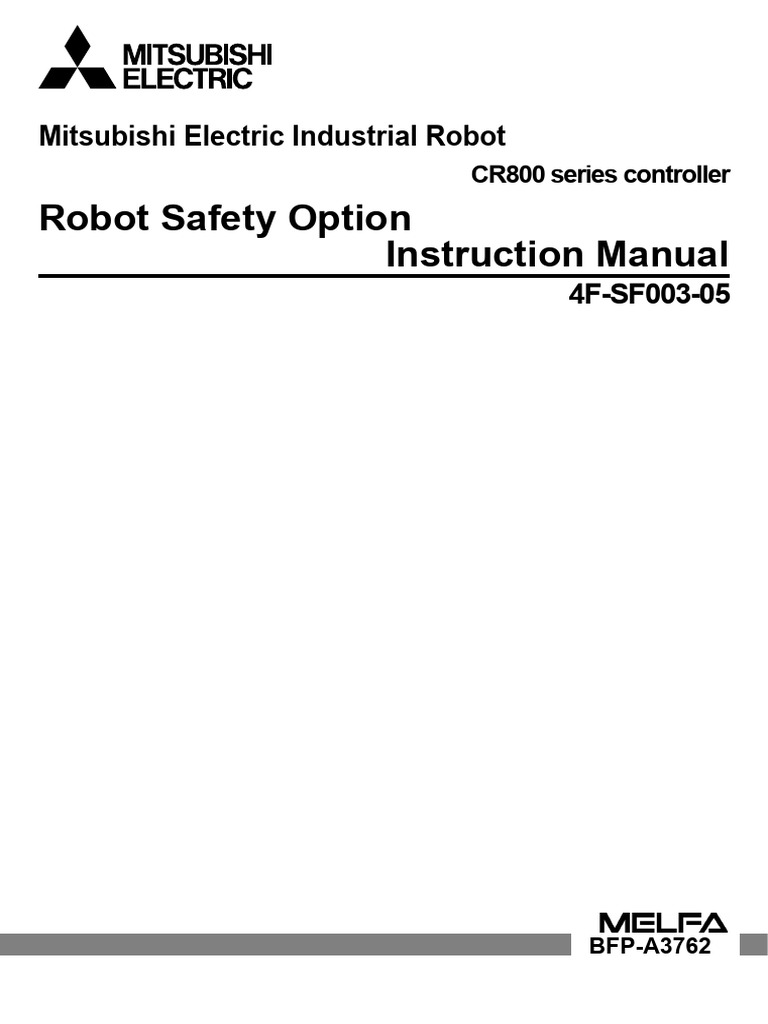 CR800 Controller - Melfa SafePlus Option 4F-SF003-05 Instruction Manual Bfp-A3762z | PDF ...