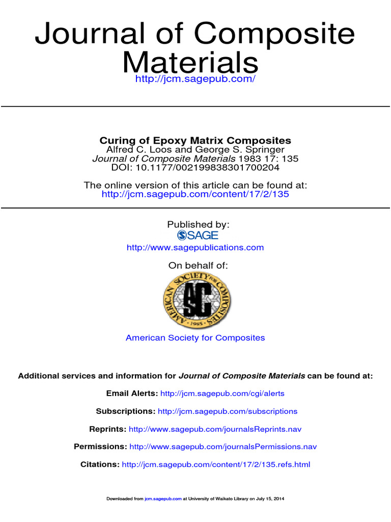 Journal of Composite Materials | Download Free PDF | Composite Material ...